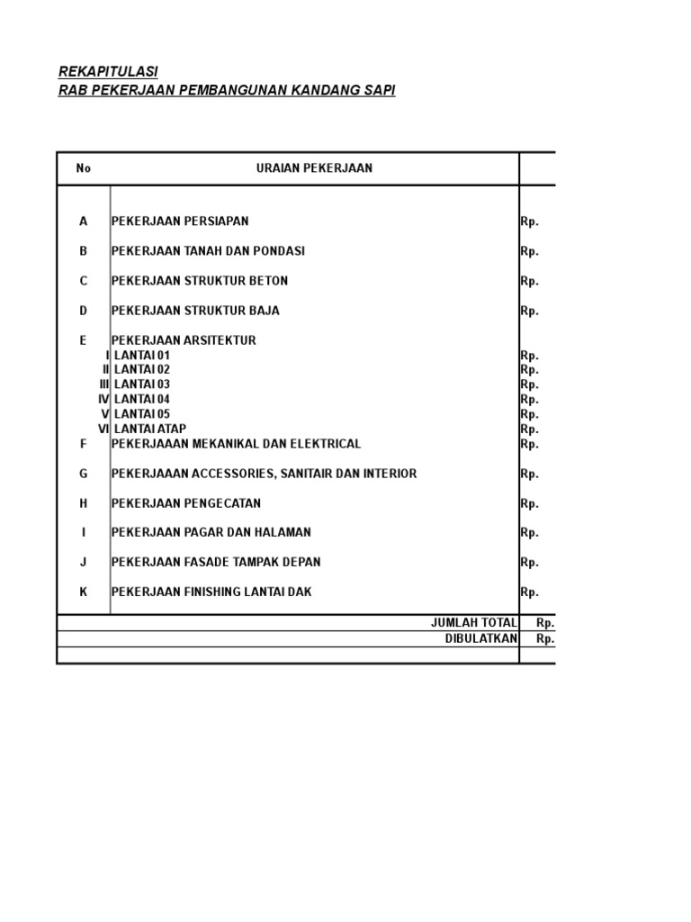 Rab Kandang Sapi | PDF