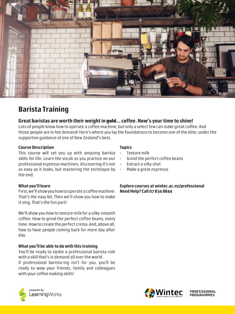 BARISTA TRAINING MANUAL v1.0 | PDF
