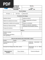 Ejemplo de Un Formato de Reporte de No Conformidad (RNC) | PDF