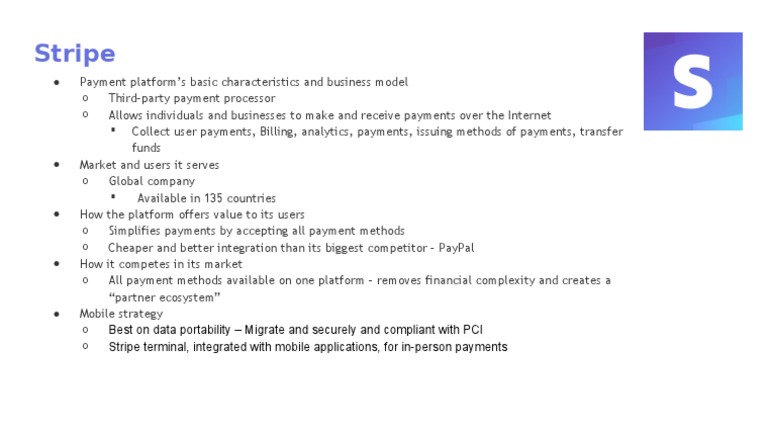 Stripe Company Description | PDF