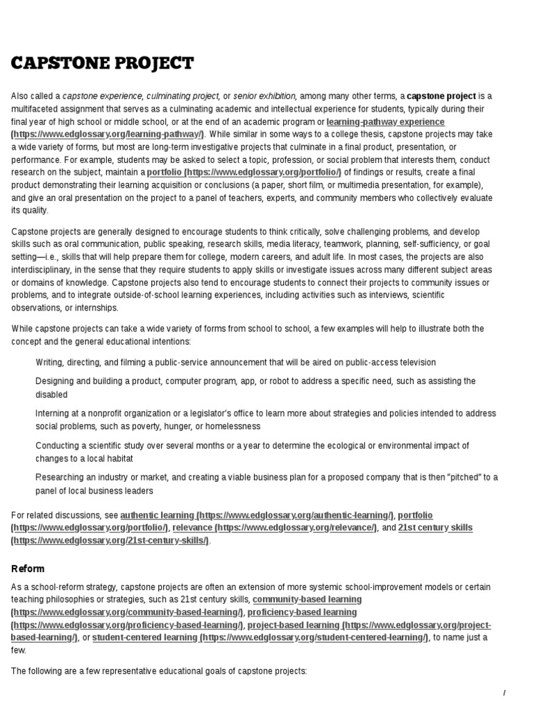 Capstone Project | PDF | Motivation | Motivational