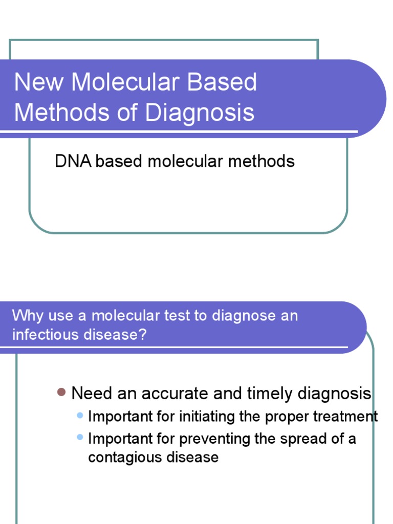 Lec 14 New Molecular Based Methods of Diagnosis | PDF | Primer ...