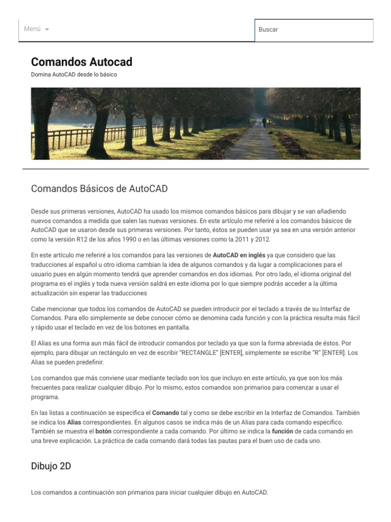 Comandos Básicos de AutoCAD Comandos Autocad PDF | PDF | Teclado | Elipse