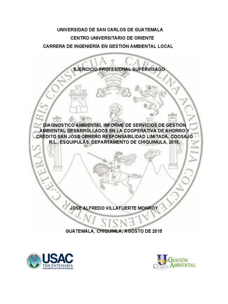 EPS Jose Villafuerte - COOSAJO R.L. Esquipulas PDF | PDF | Temblores ...