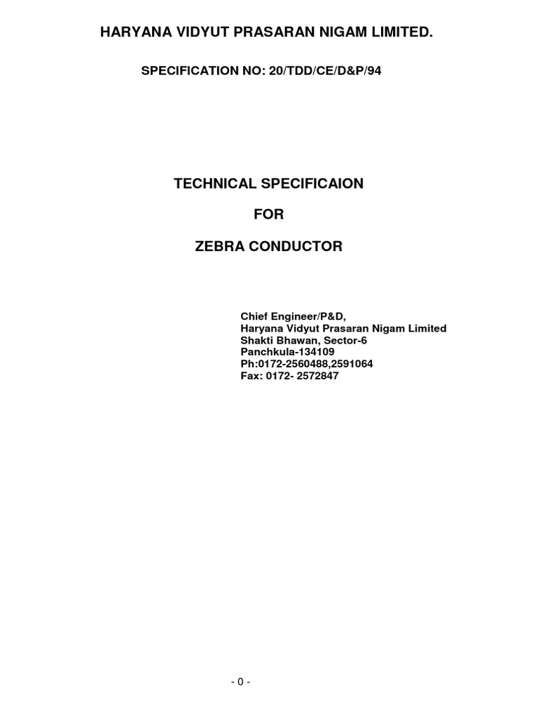 6 +acsr+zebra+conductor | PDF | Wire | Electrical Resistance And Conductance