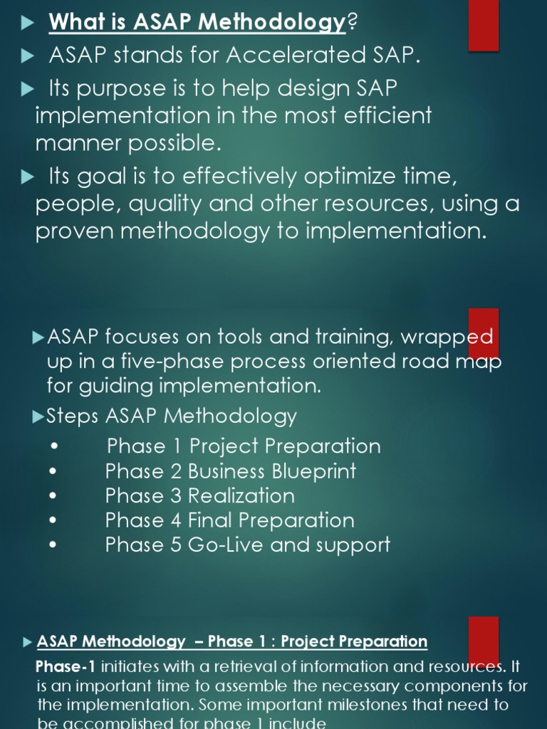 Understanding ASAP Methodology for SAP | PDF | Design | Business Process