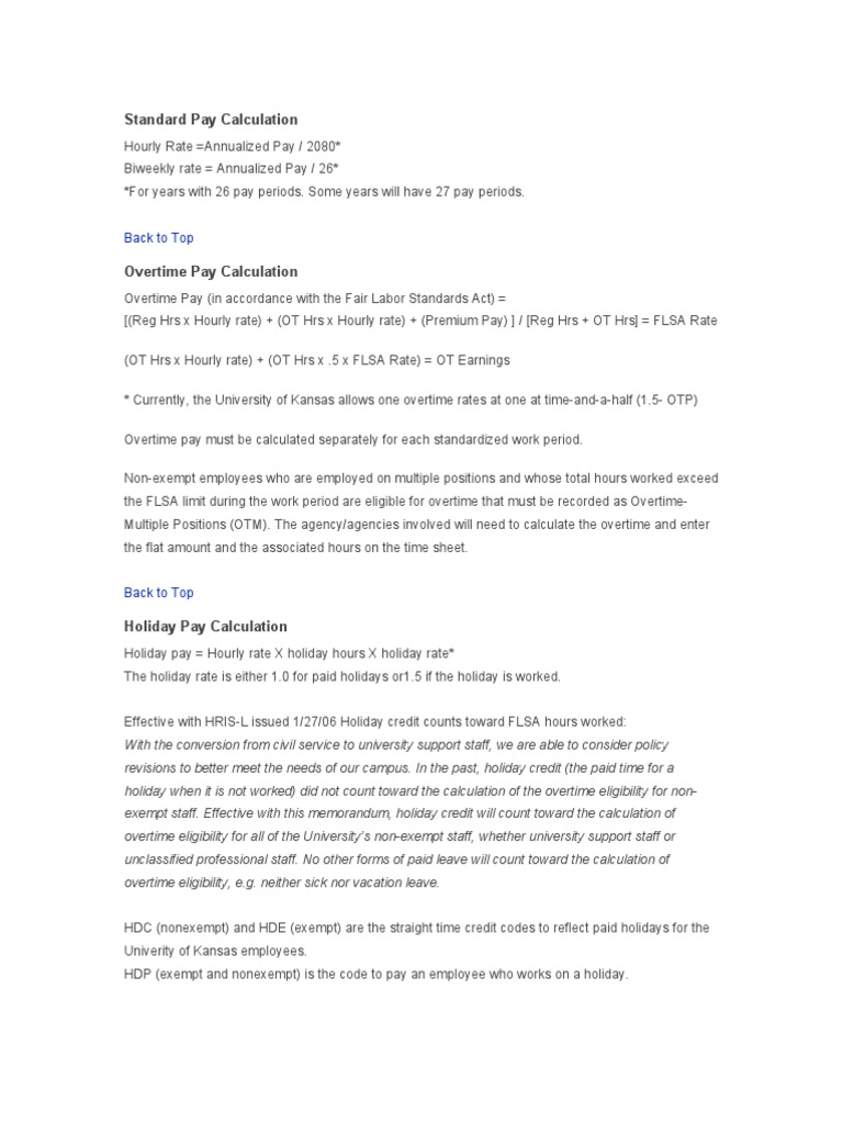 Standard Pay Calculation | PDF | Payroll | Withholding Tax