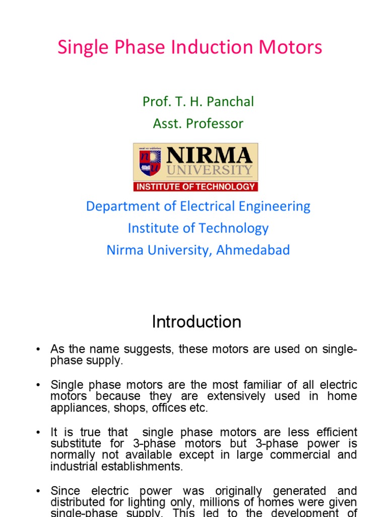 Single Phase Induction Motor PDF | PDF | Electric Motor | Capacitor
