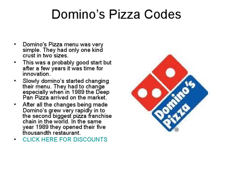 Domino's Pizza History and Discounts | PDF