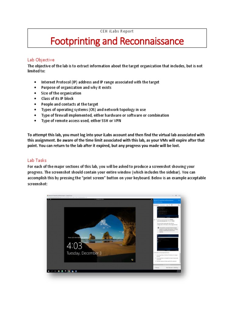 LAB - Footprinting and Recon | PDF | Websites | Internet Protocols