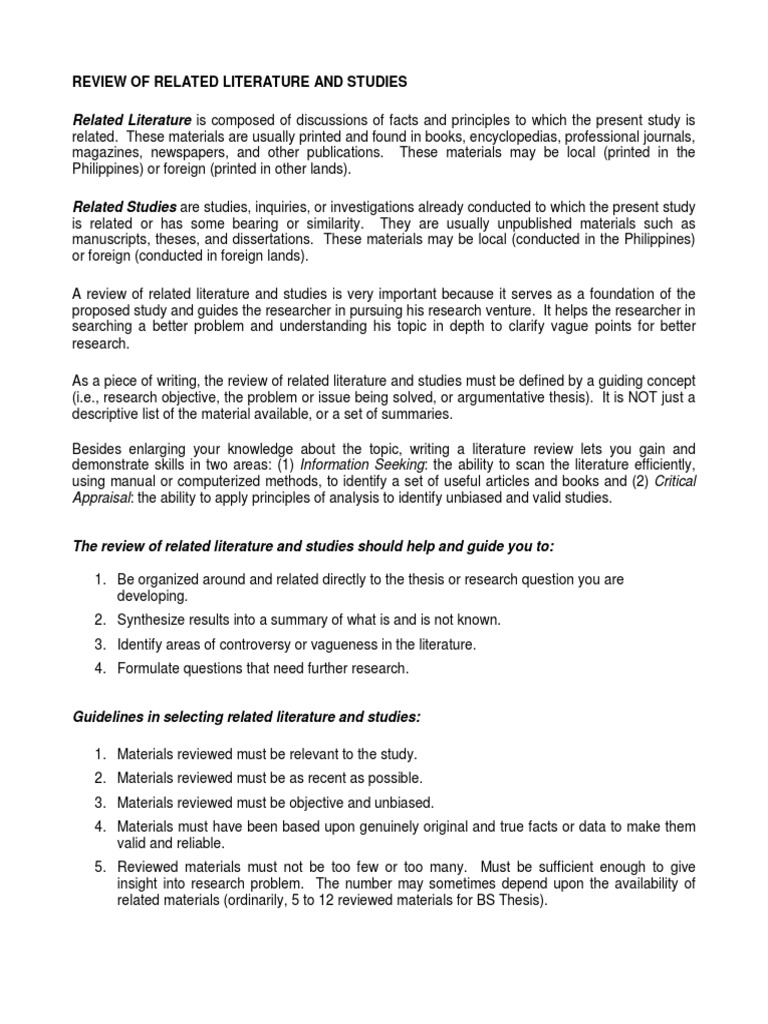 RRLS Notes and Guidelines | PDF | American Psychological Association ...