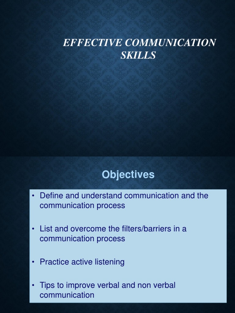 Effective Communication Skills | PDF | Body Language | Neuropsychology