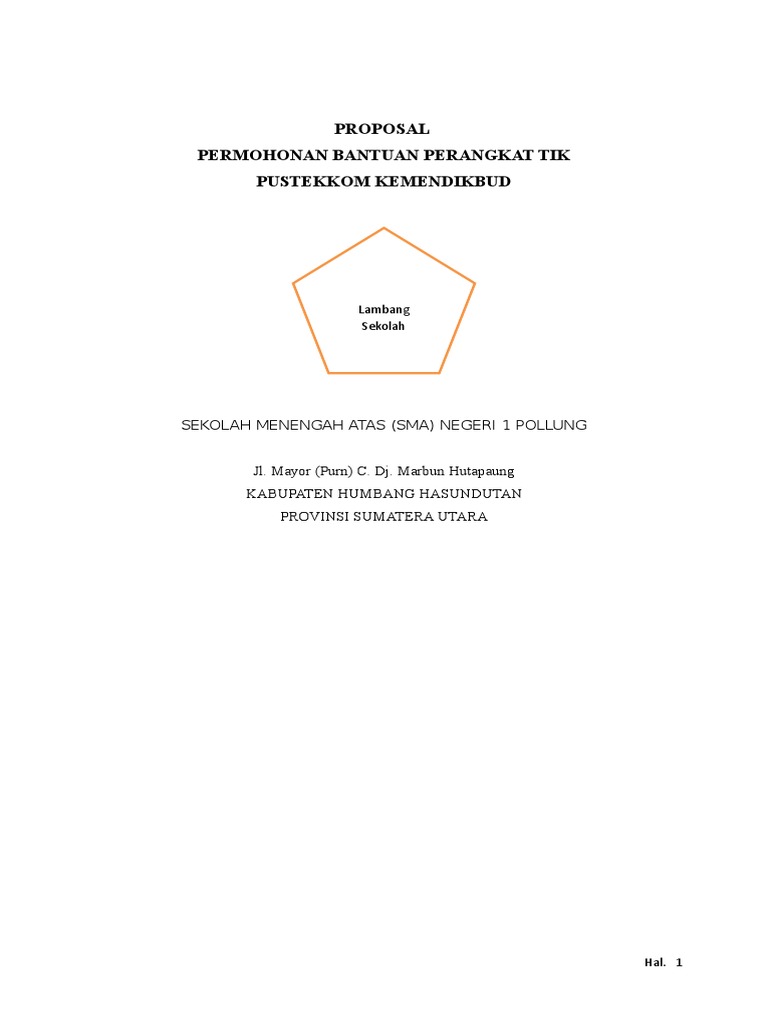 Permohonan Bantuan Perangkat TIK SMA | PDF