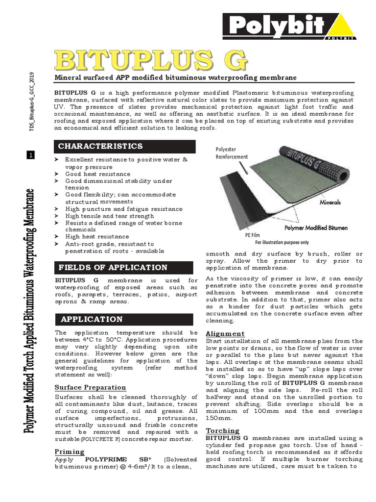 Bituplus G | PDF | Asphalt | Concrete