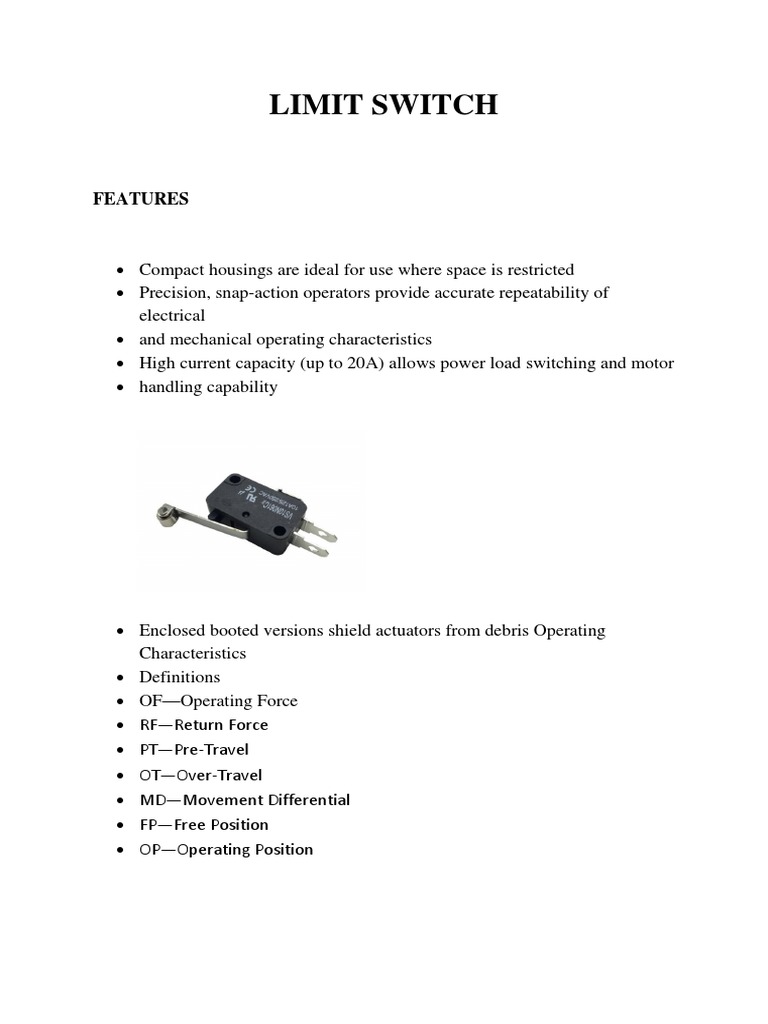 Limit Switch | PDF
