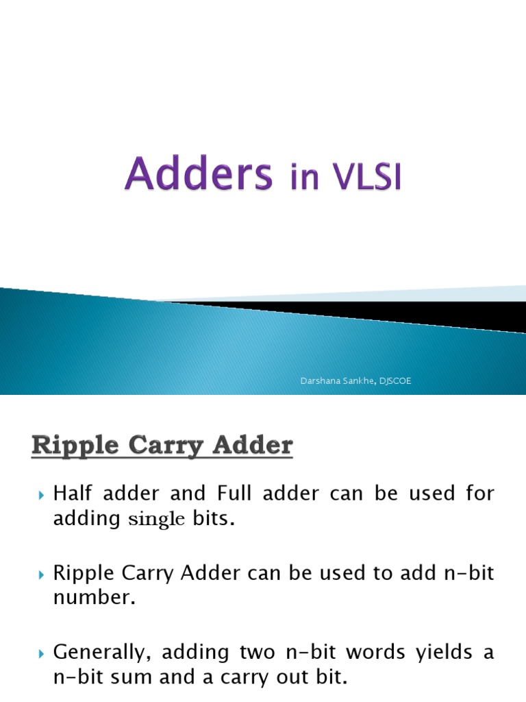VLSI Adders CLA | PDF | Digital Technology | Computer Architecture