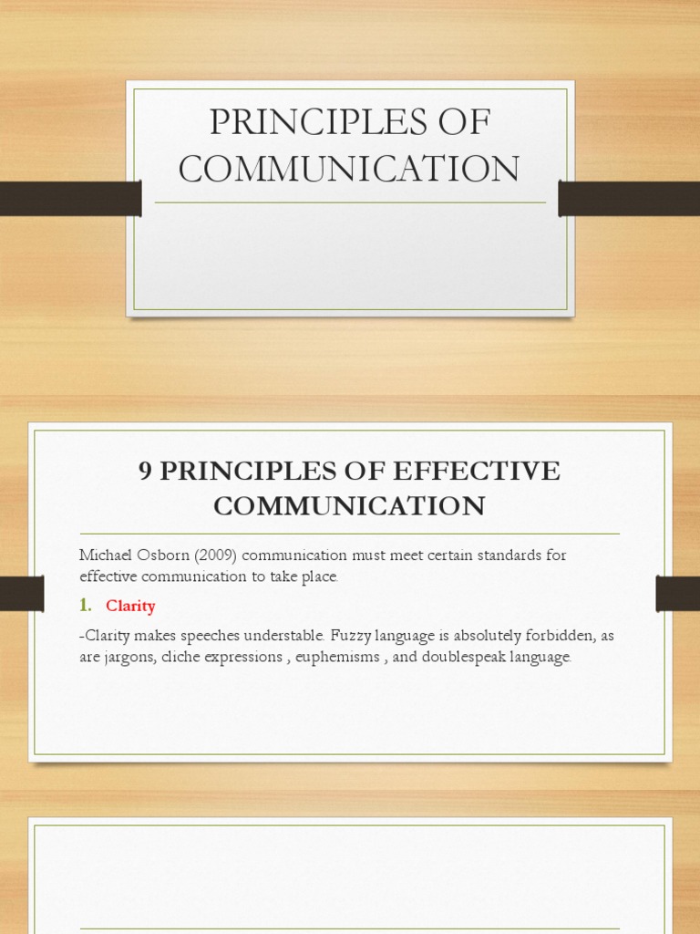 9 Principles of Effective Communication | PDF | Social Science