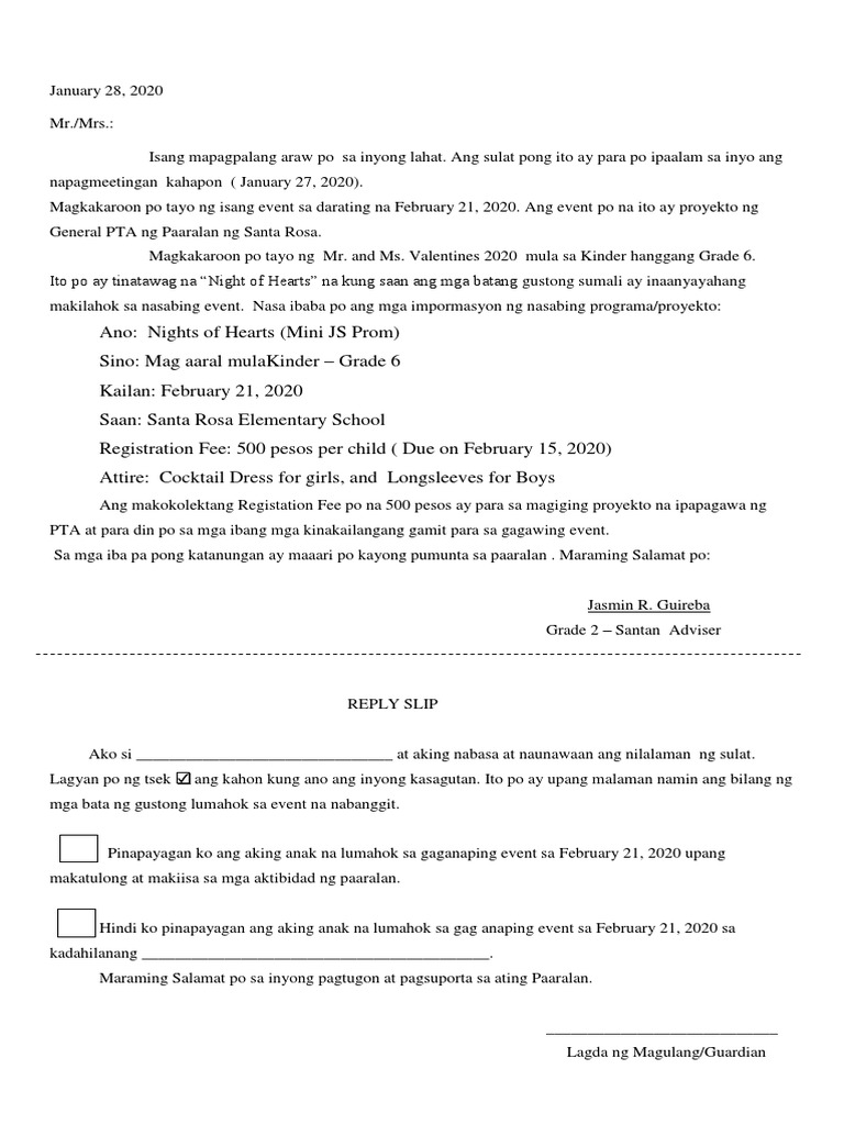 Inform Letter | PDF