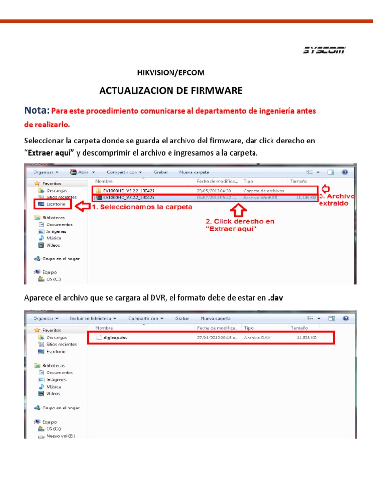 Actualizacion de Firmware de DVR Hikvision | PDF