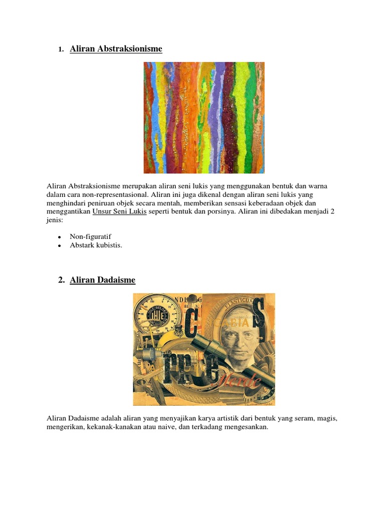 Aliran Abstraksionisme | PDF | Seni