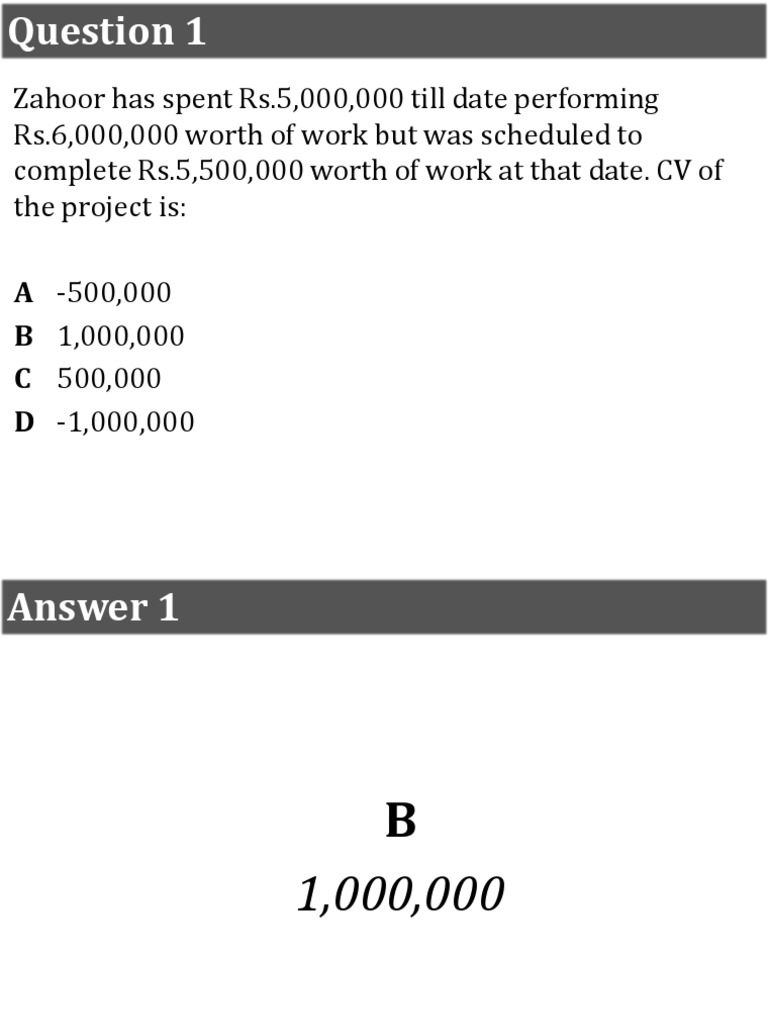 EVM & Forecasting Practice Questions | PDF | Economies | Business