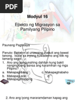 Epekto NG Migrasyon Sa Pamilyang Pilipino | PDF