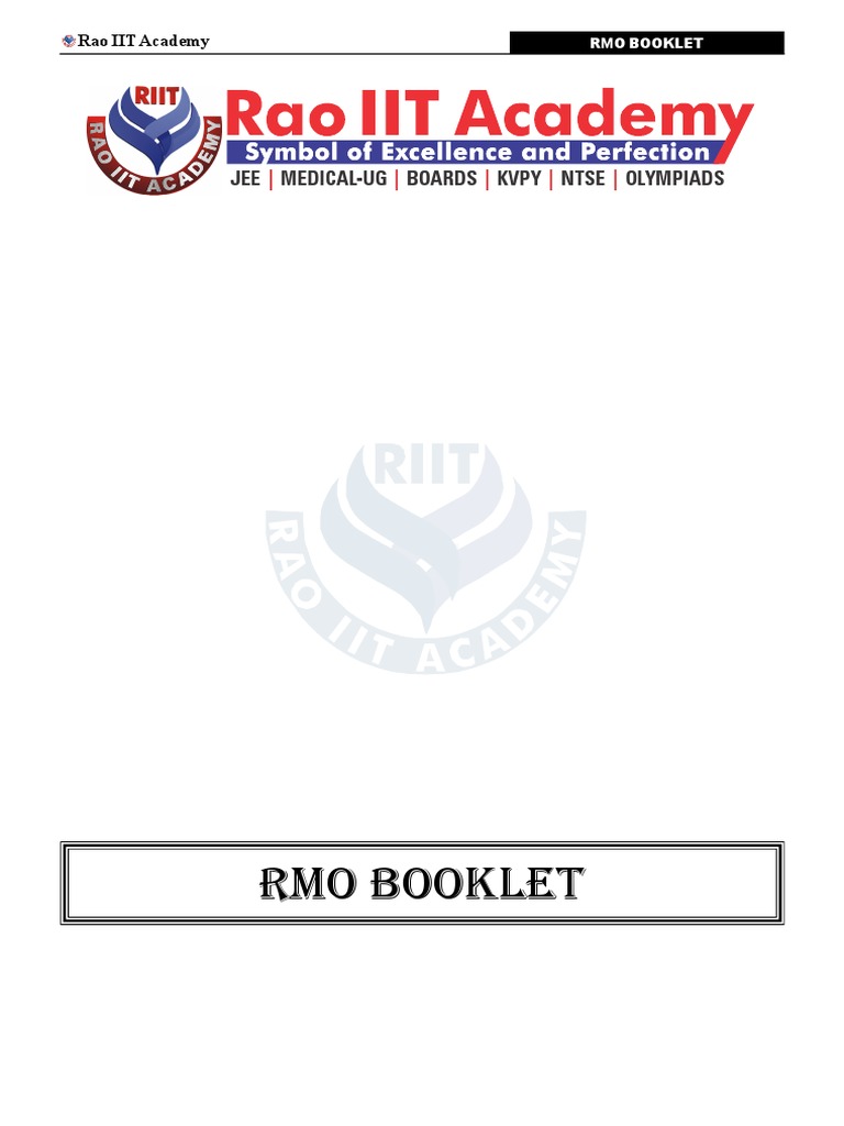 RMO Booklet PDF | PDF | Area | Triangle