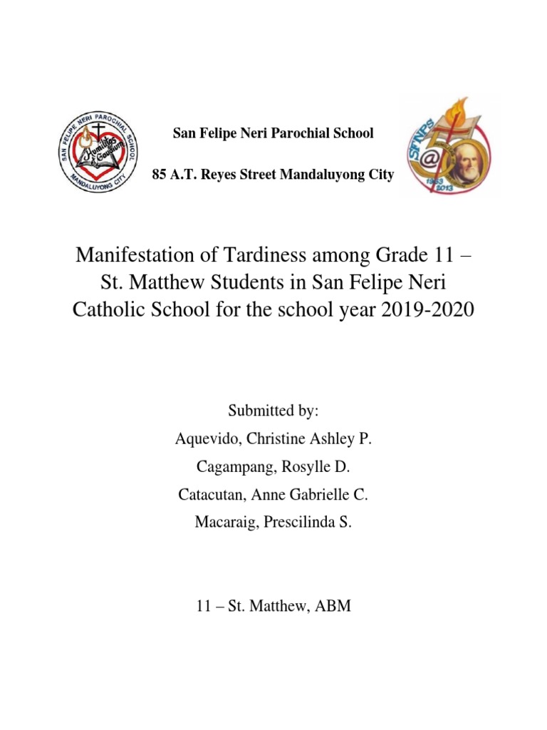 Effects of Tardiness in The Academic Achievements of The Student RRL ...