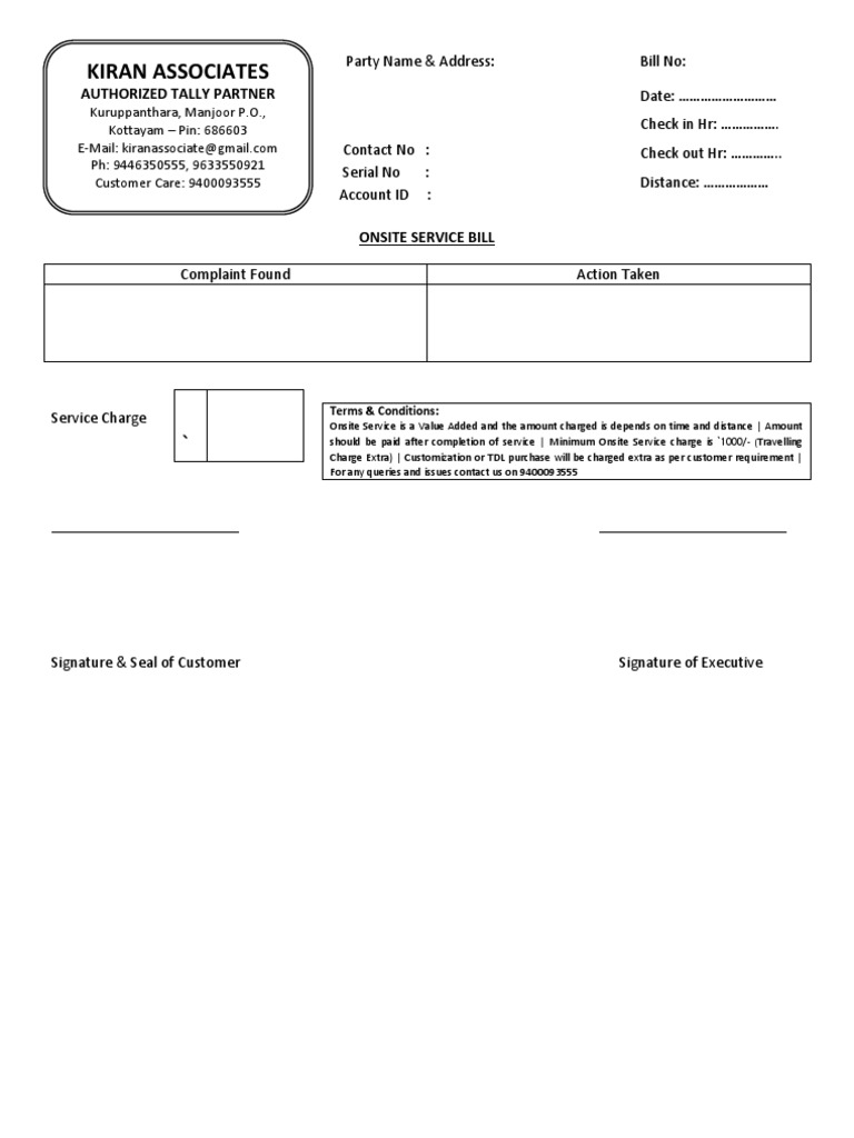 Bill Format | PDF
