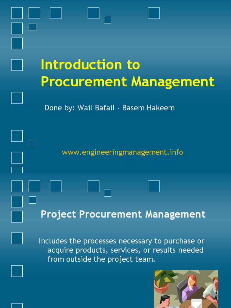 Introduction To Procurement Management PDF | PDF | Procurement ...