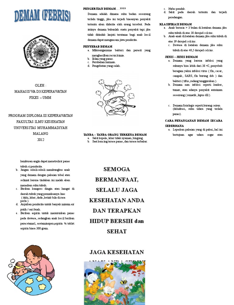 Leaflet Demam Febris | PDF