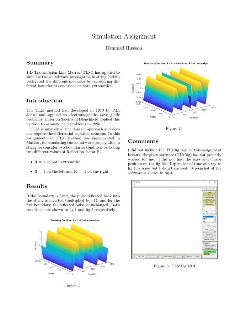 Simulating Sound Wave Propagation in a String Using the 1D Transmission ...