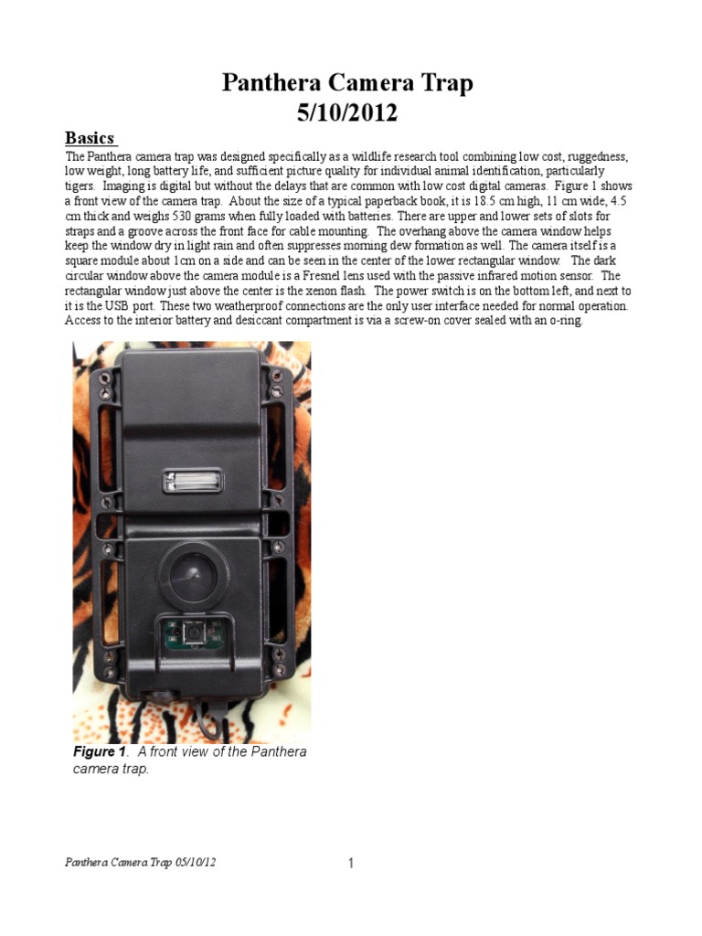 Panthera Camera Trap | PDF | Digital Camera | Usb Flash Drive