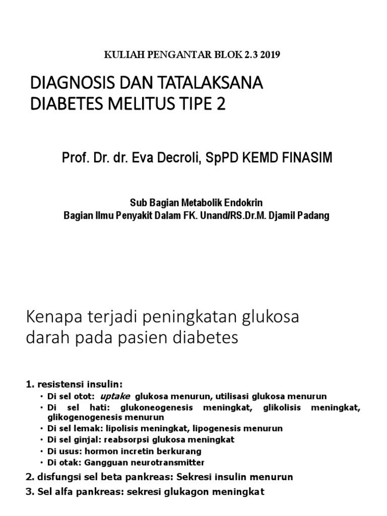 2.3.2.3 Diagnosis Dan Tatalaksana DM Tipe 2 | PDF