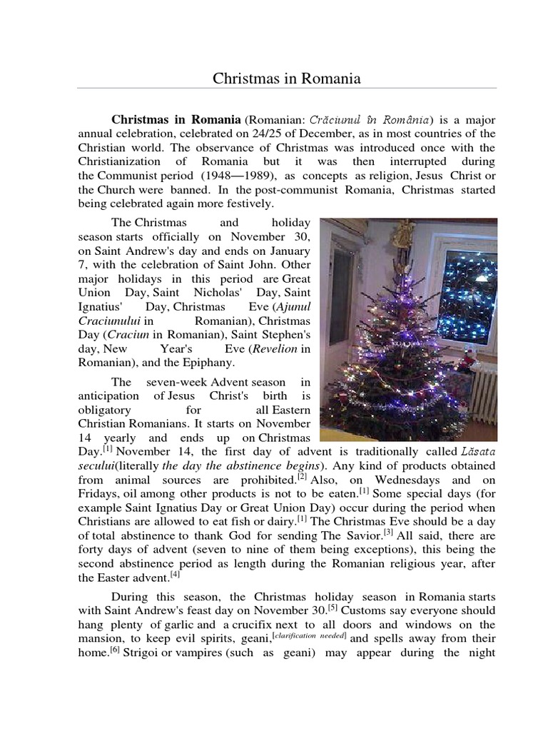 Traditions of Christmas in Romania: A Celebration of Religious ...