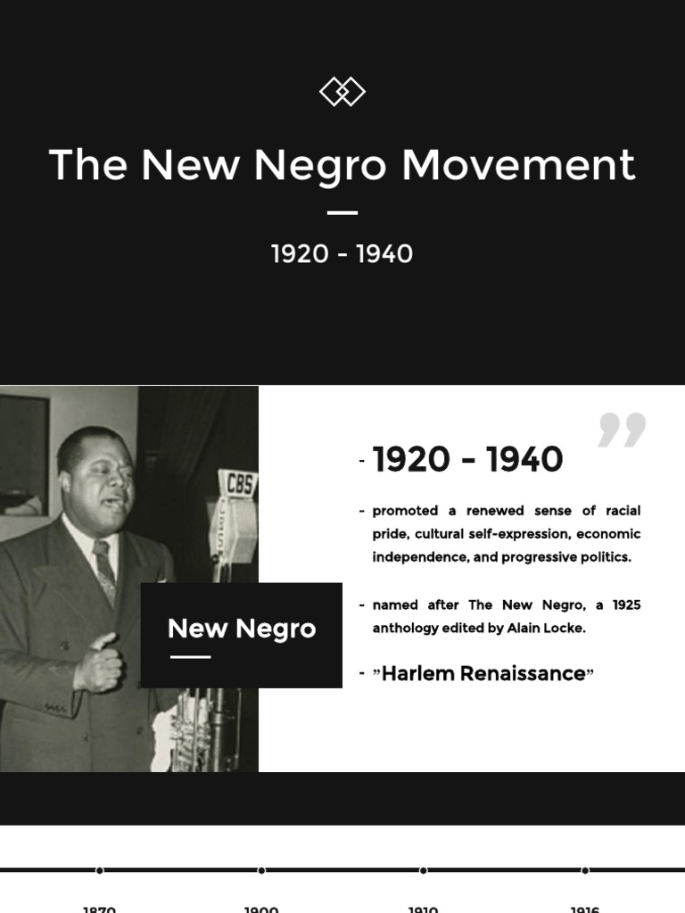 The New Negro Movement | PDF | Harlem Renaissance | Culture Of The ...