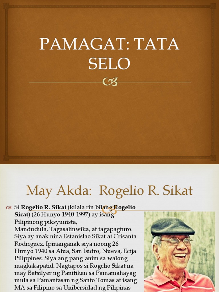 DULOG DEKONSTRUKSYON: Tata Selo | PDF