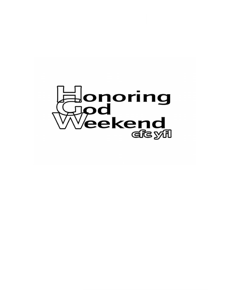 CFC YFL Honoring God Weekend | PDF | Rosary | Confession (Religion)