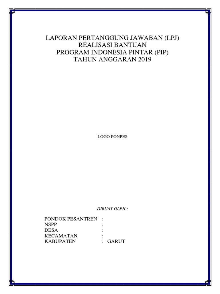 Cover LPJ | PDF | Ilmu Sosial