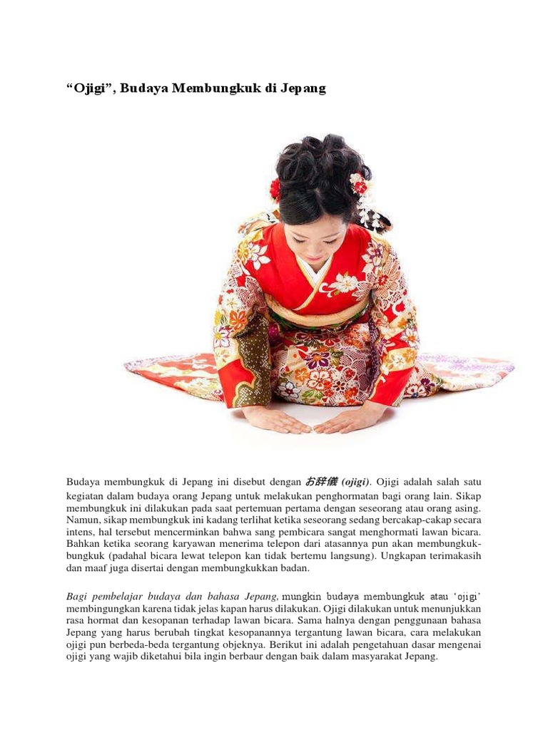 Budaya Ojigi: Membungkuk di Jepang | PDF