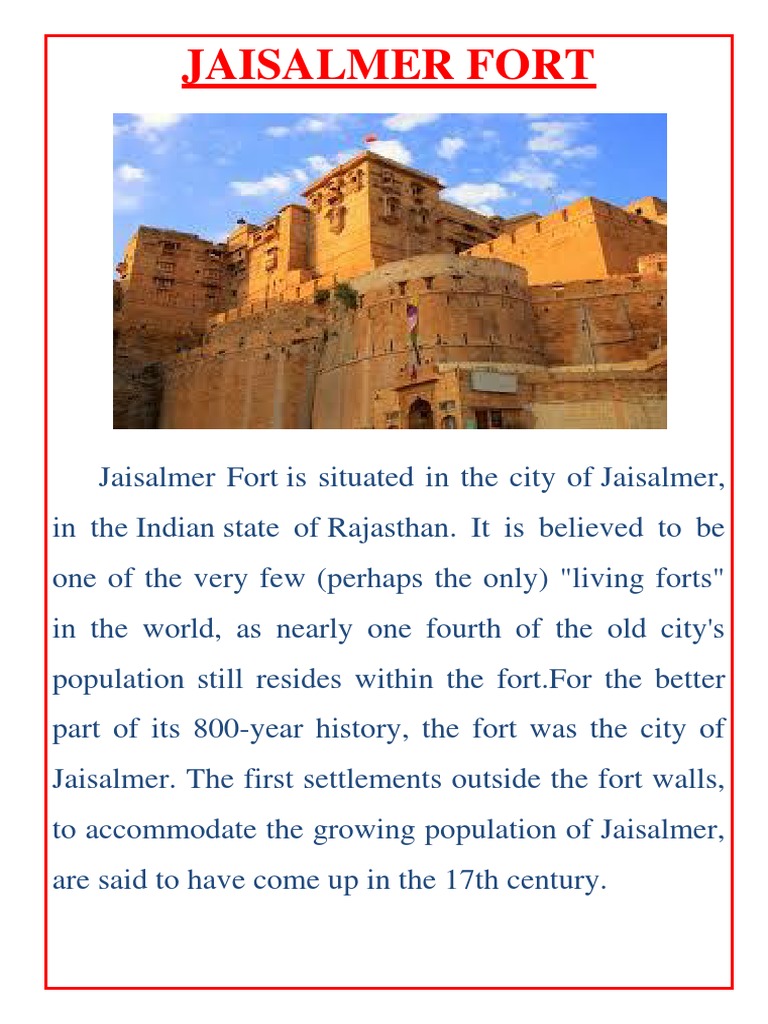 Jaislmer Fort | PDF | Travel | Art
