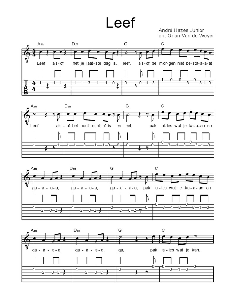 Leef - André Hazes Junior | PDF