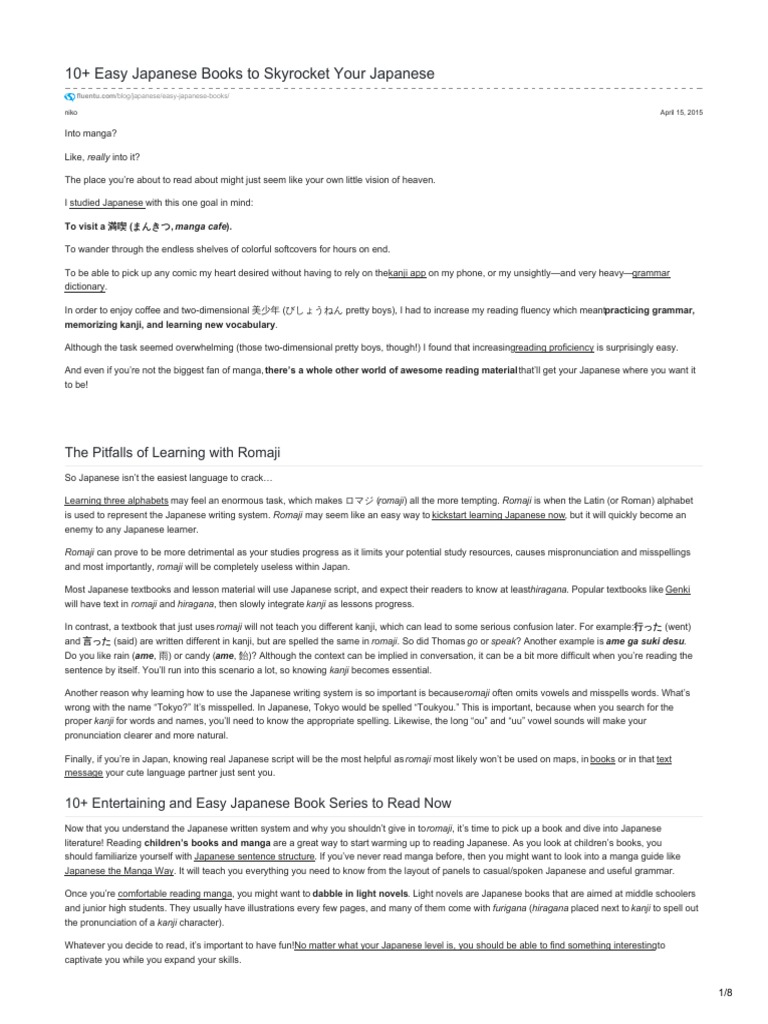 10 Easy Japanese Books That W | PDF | Kanji | Japanese Writing System