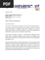 Turn Over Letter Sample | PDF