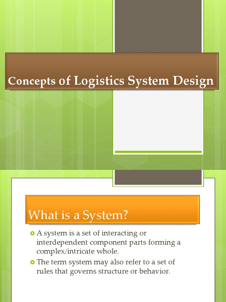 Concepts of Logistics System | PDF | System | Logistics