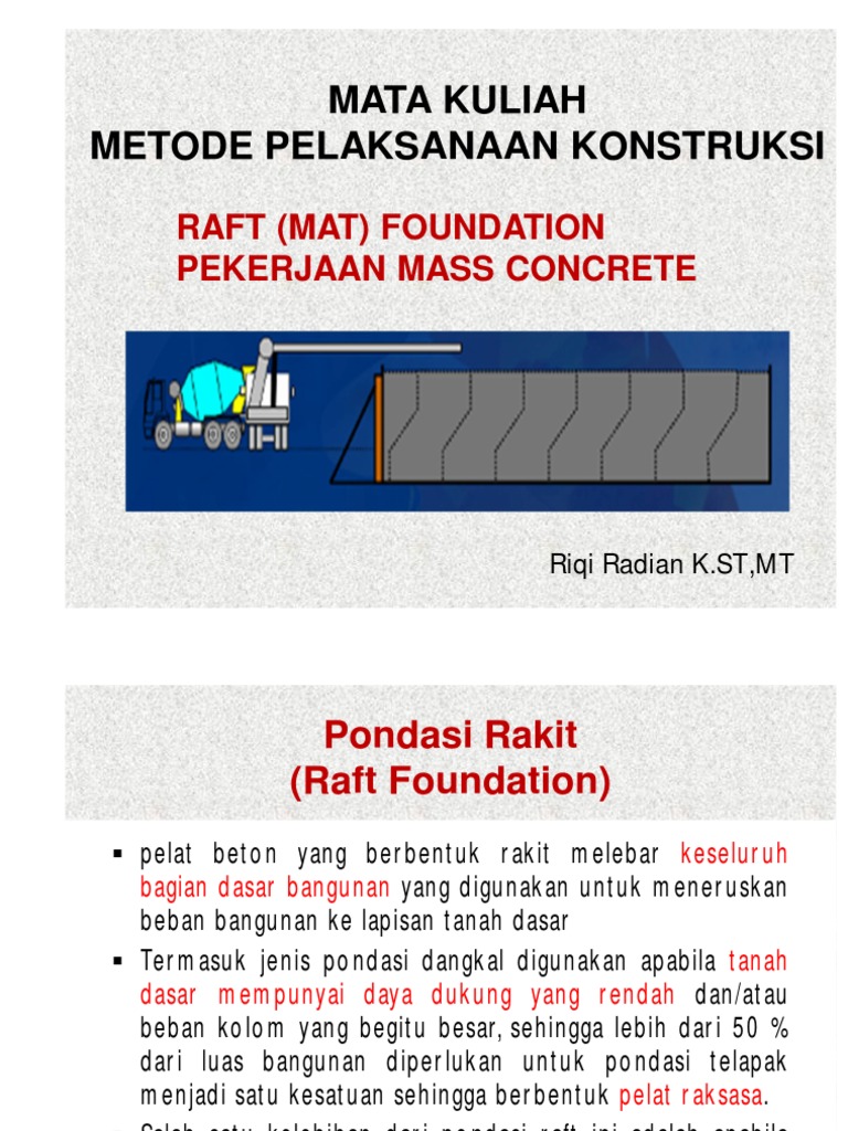 PLAN OF POURING SEQUENCE FOR MASS CONCRETE FOUNDATION | PDF