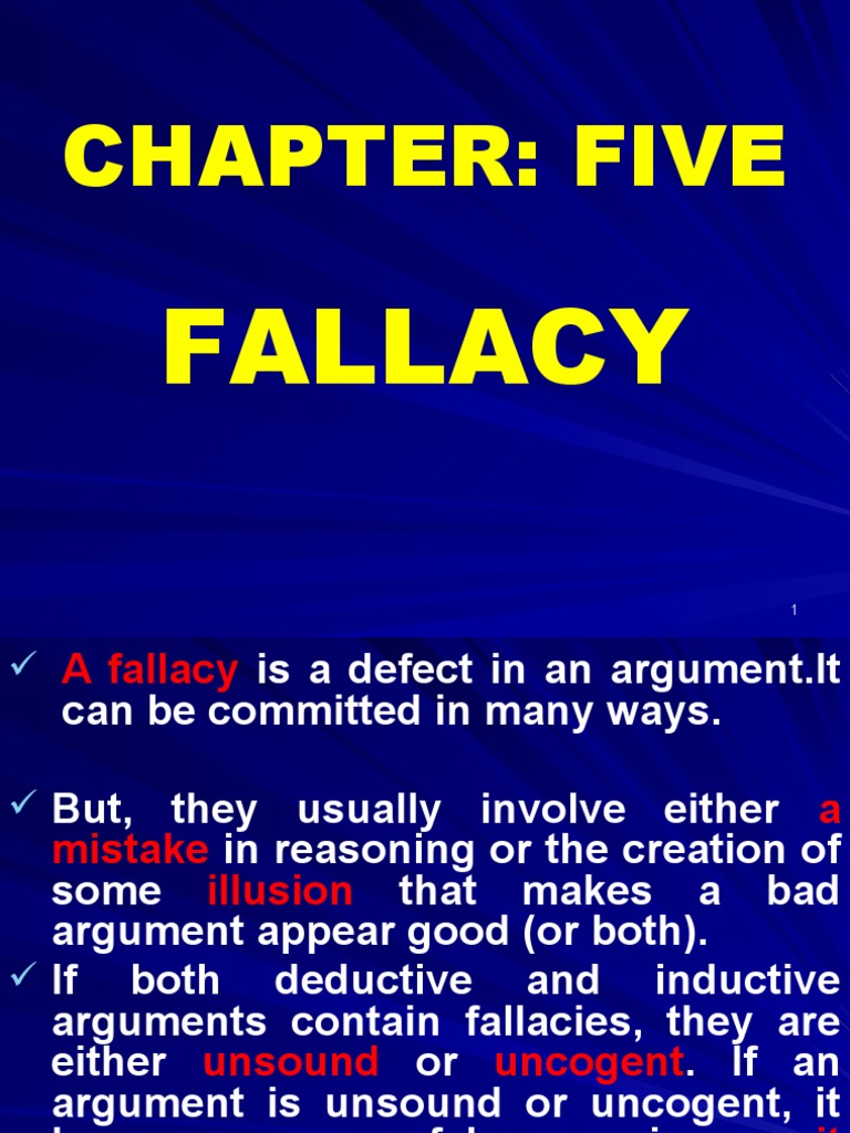 Critical Chapter 5 | PDF | Fallacy | Argument