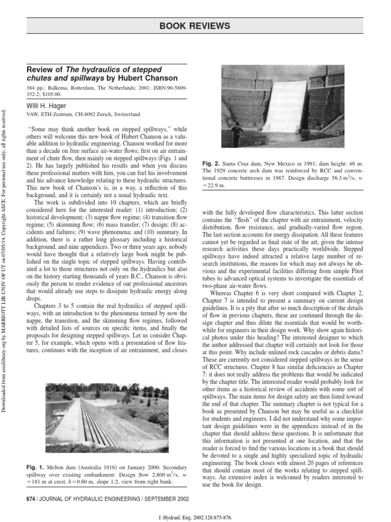 The Hydraulics of Stepped Chutes and Spillways | PDF | Spillway | Hydrology