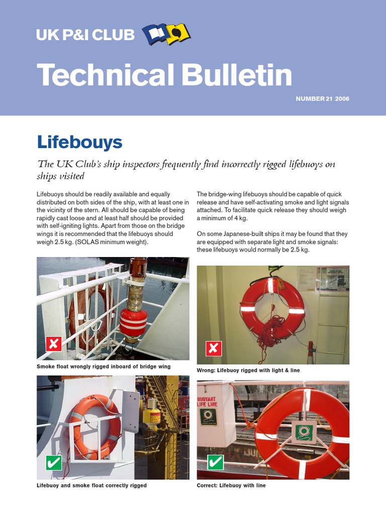 Lifebuoy Line Correctly Deployed | PDF | Ships | Shipping