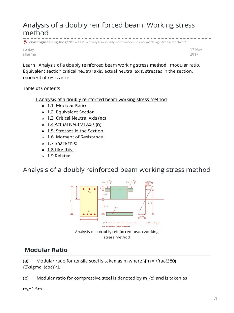Civilengineering - Blog-Analysis of A Doubly Reinforced Beamworking ...